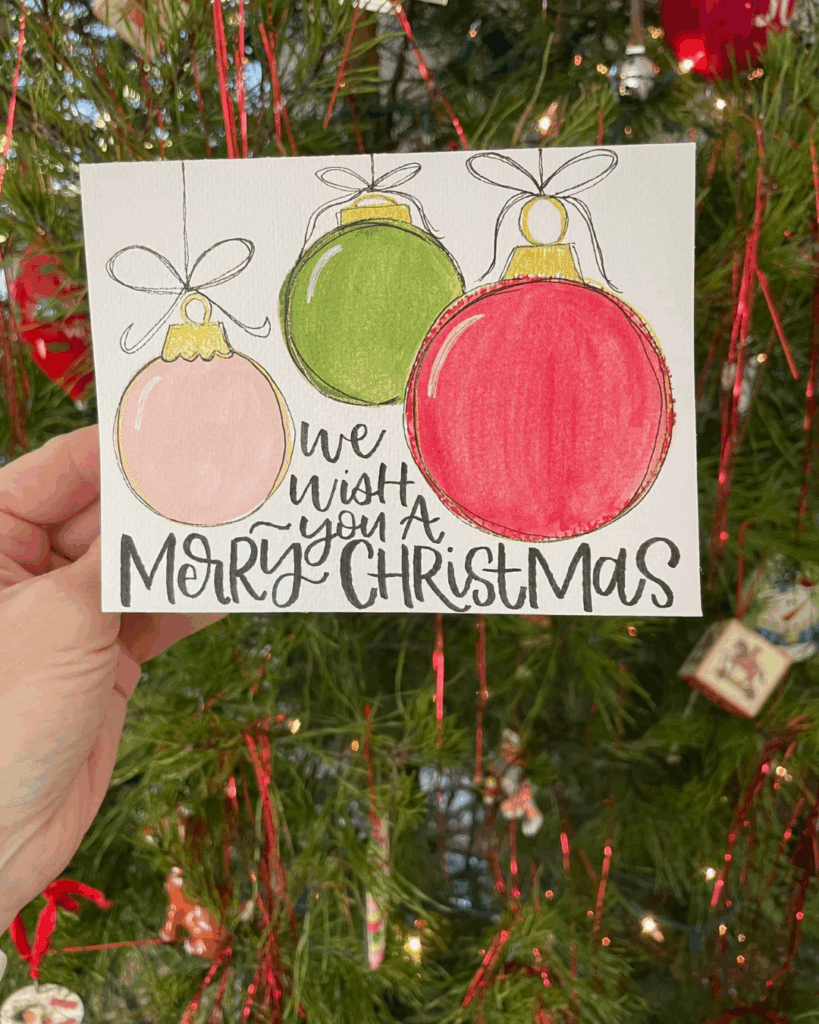 Make Hand Lettered Christmas Cards | Canvas Sign Designs